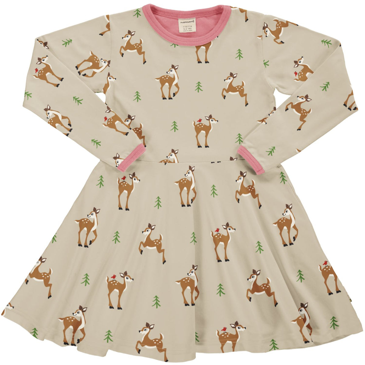 Maxomorra Dress Circle LS Fawn — Little Tiger Togs