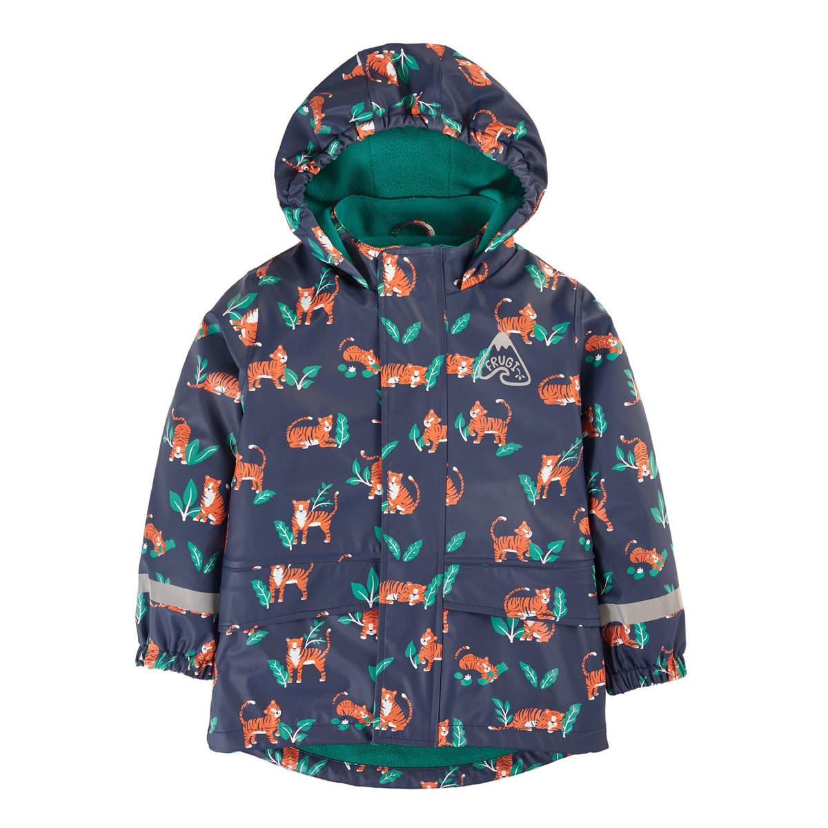 Frugi Printed Puddle Buster Coat Tiger Time — Little Tiger Togs